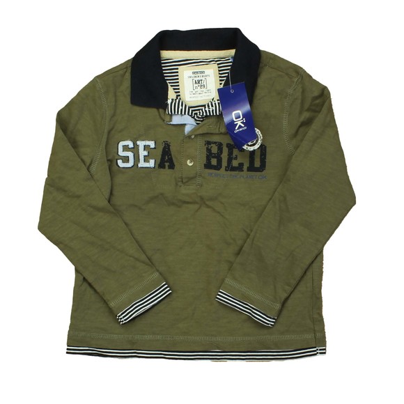 Okaidi | Shirts & Tops | Okaidi Boys Green White Blac Rugby Shirt Size ...